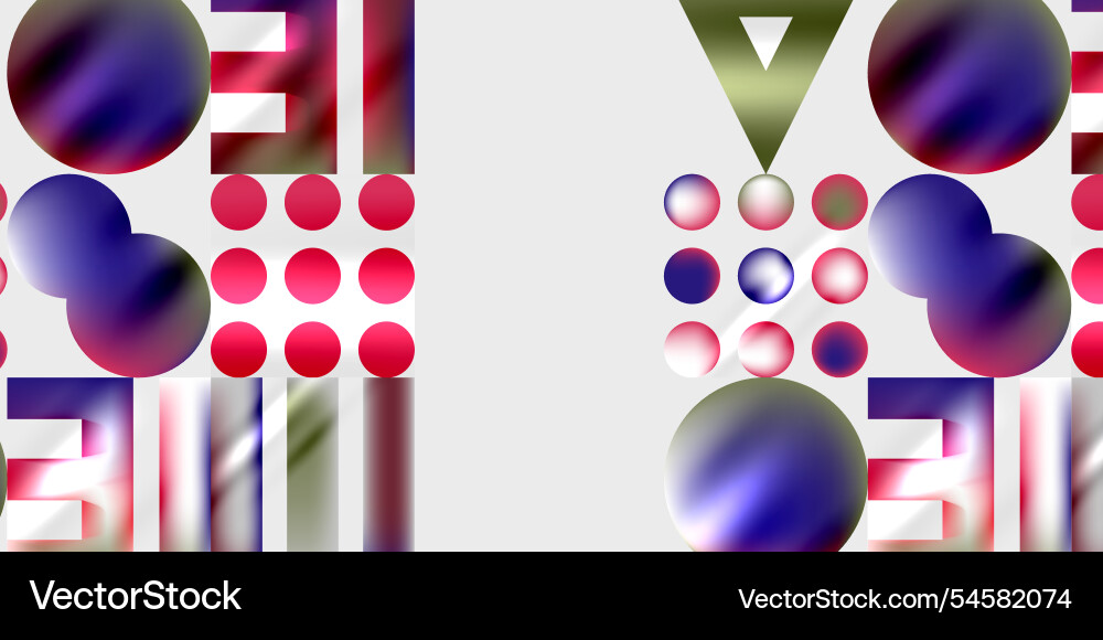 Triangles circles squares rectangles design Vector Image