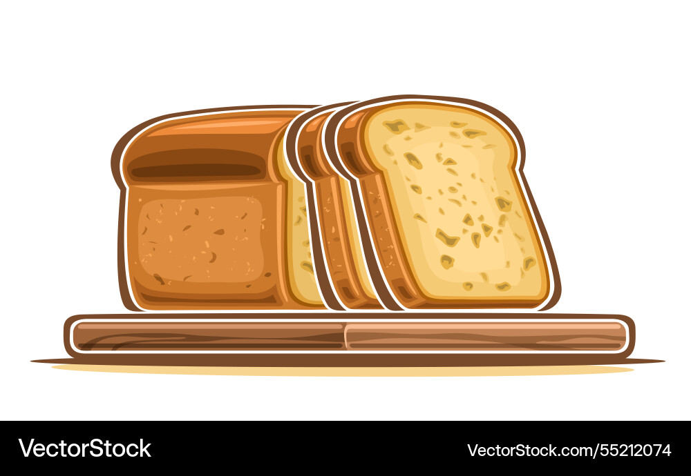 Wheat bread Royalty Free Vector Image - VectorStock
