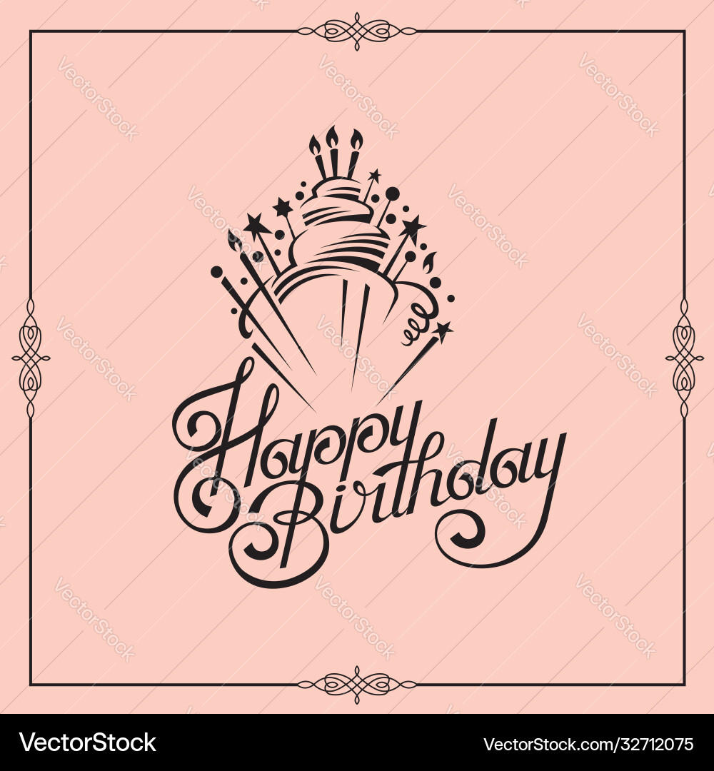 Birthday card design Royalty Free Vector Image