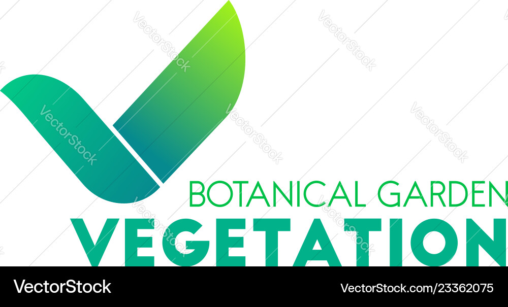 Botanical garden sign Royalty Free Vector Image