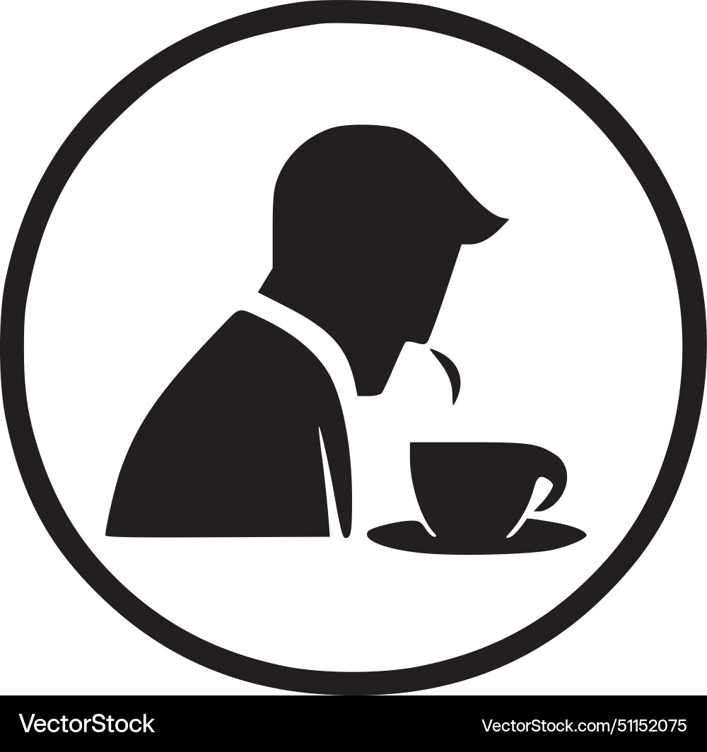 Coffee - black and white isolated icon Royalty Free Vector