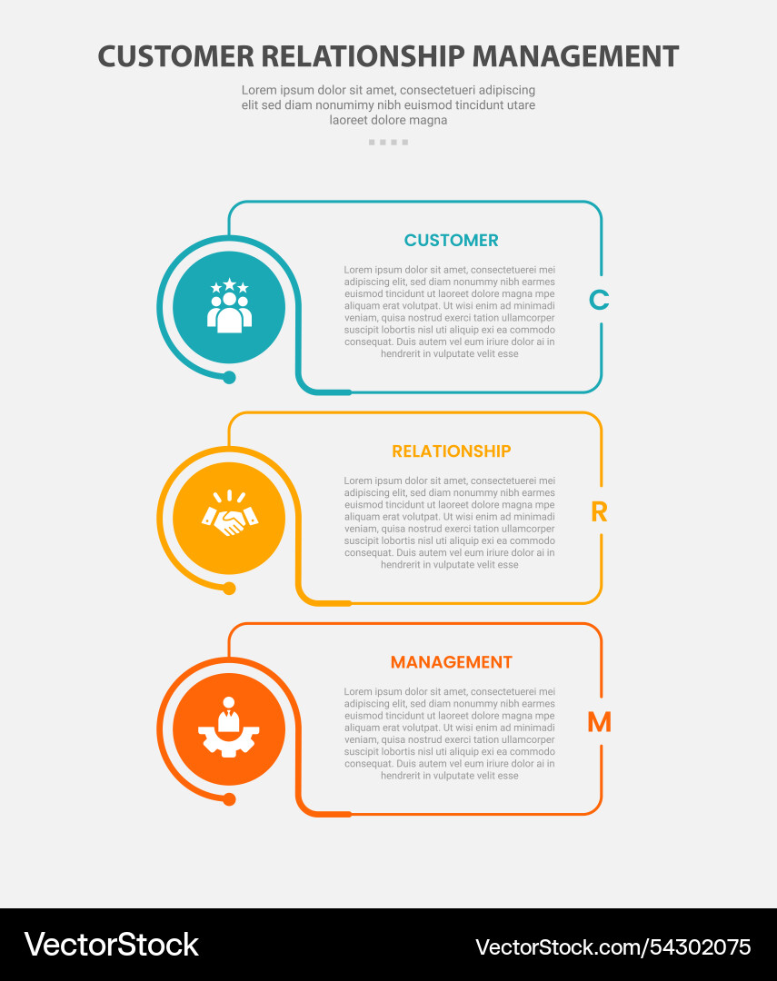 Crm customer relationship management infographic Vector Image