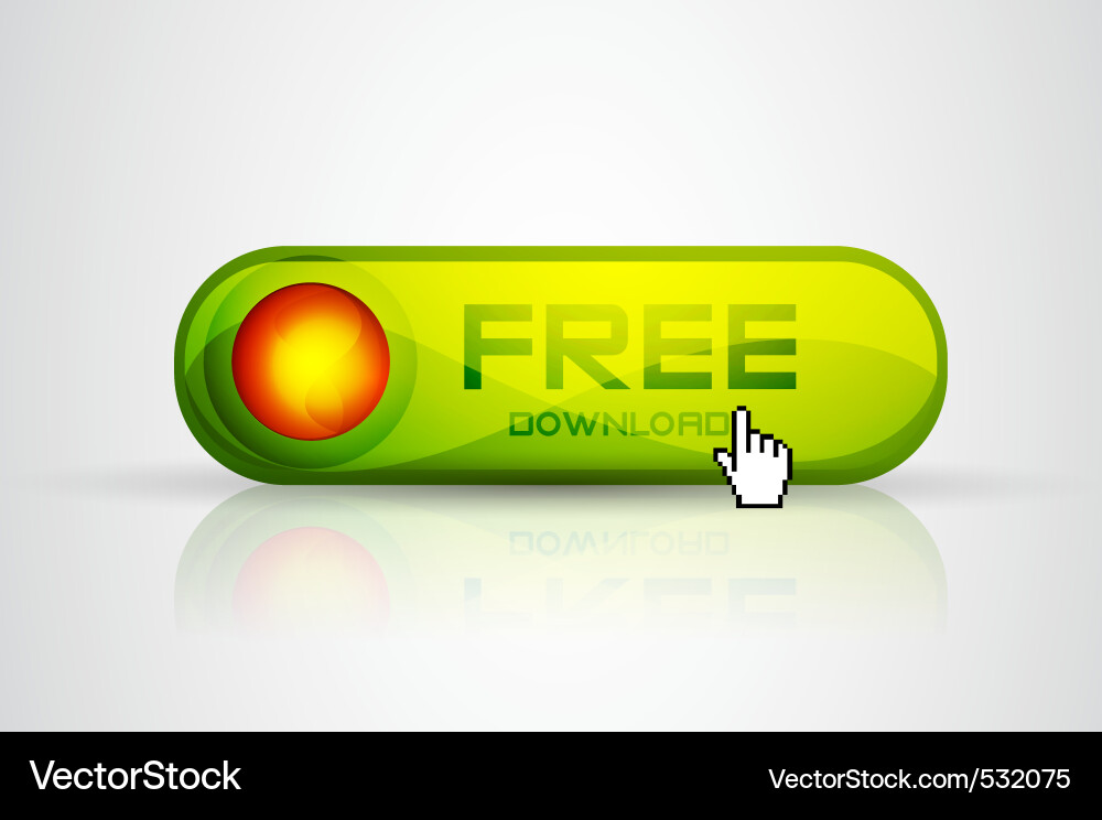 Download Button Icon Royalty Free Vector Image
