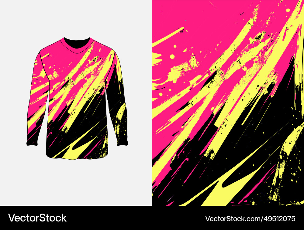 Long sleeve jersey grunge texture for extreme Vector Image