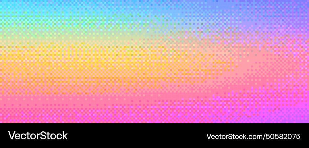 Pixelated rainbow holographic blurred gradient Vector Image