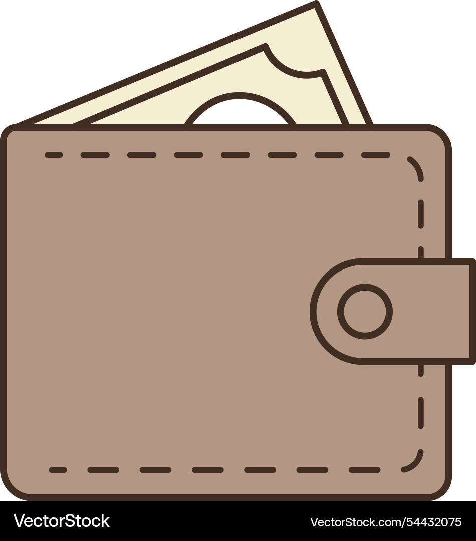 Wallet with money design Royalty Free Vector Image