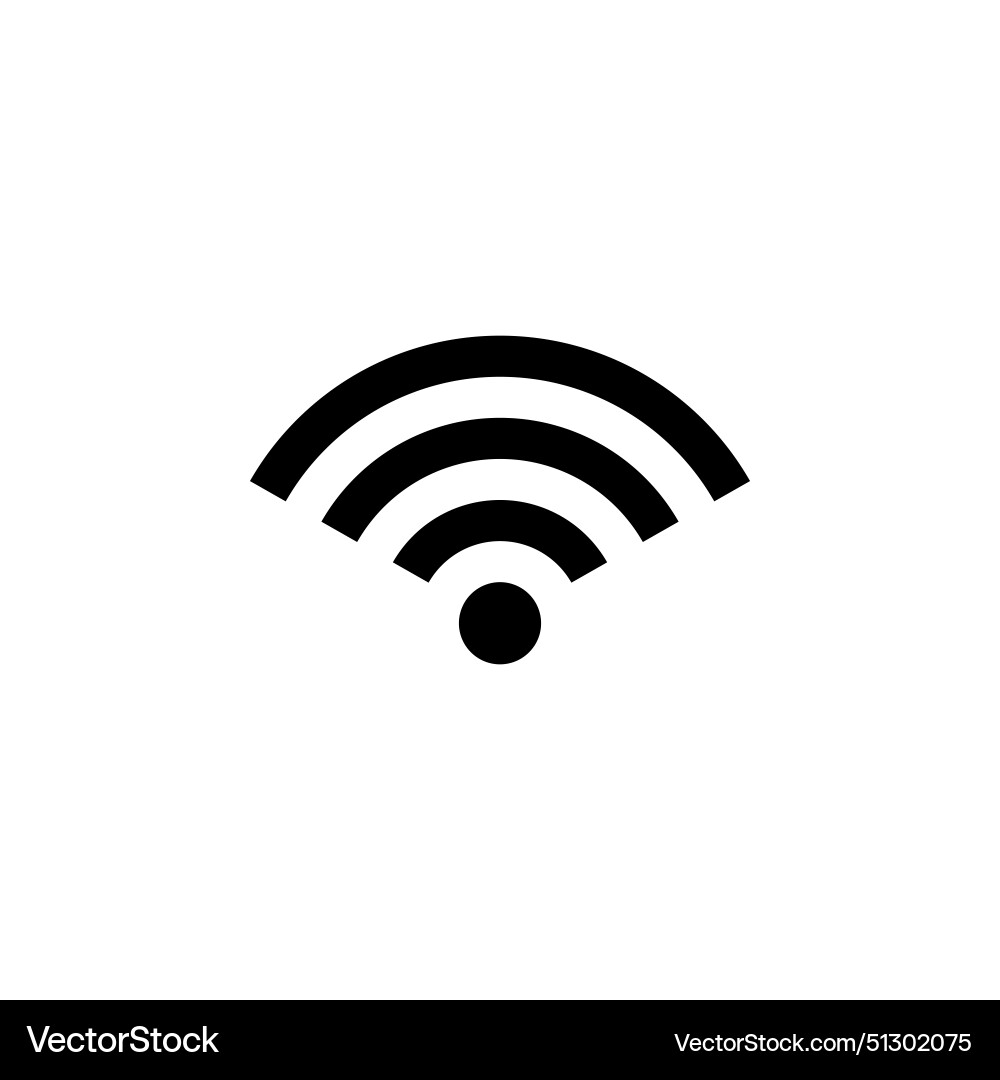 Wireless internet wifi social rss flat icon Vector Image