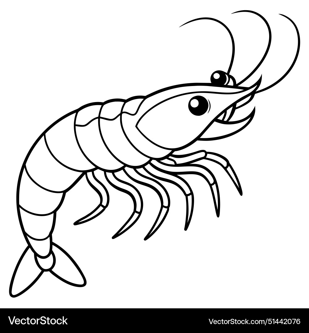 Antarctic krill shrimp angry icon Royalty Free Vector Image