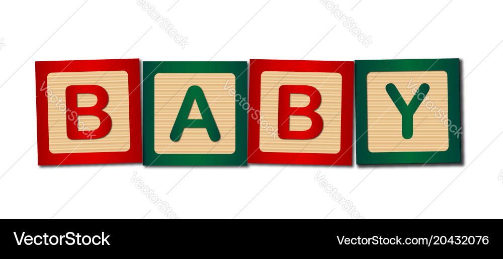 Baby blocks Royalty Free Vector Image - VectorStock