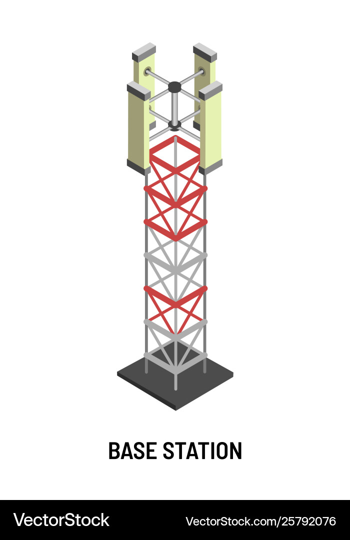 Base station antenna and signal transmission Vector Image