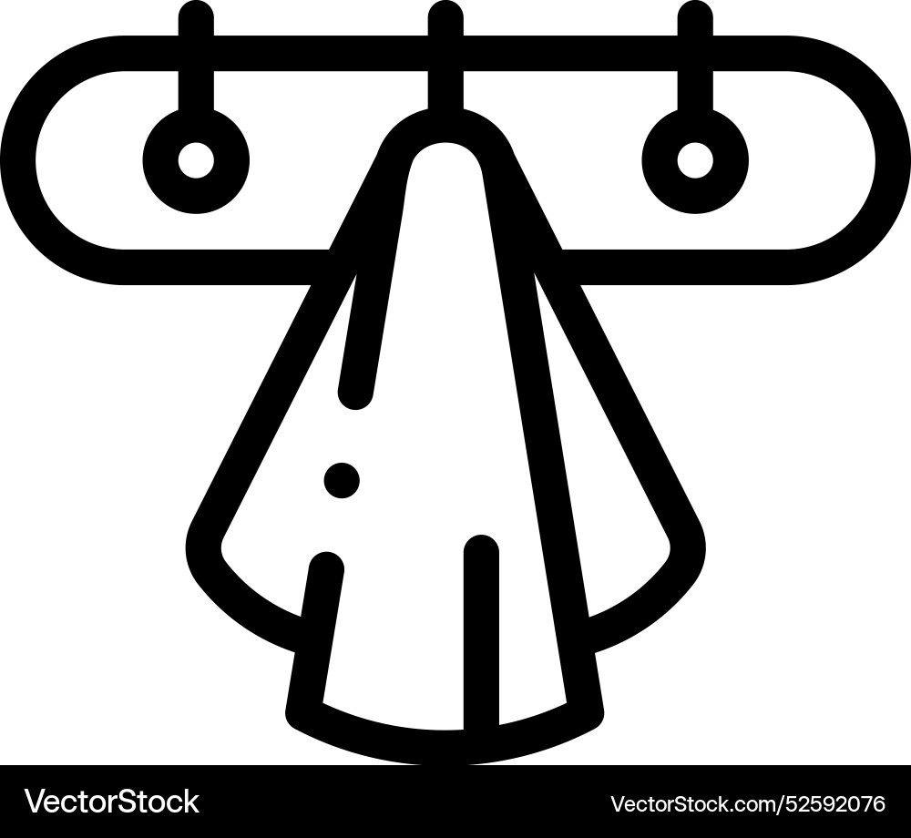 Coat rack icon thin linear style design isolated Vector Image
