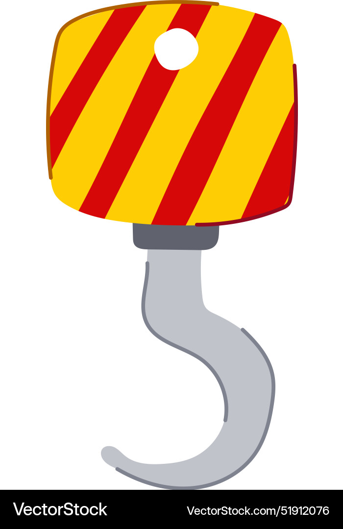 Equipment crane hook cartoon Royalty Free Vector Image