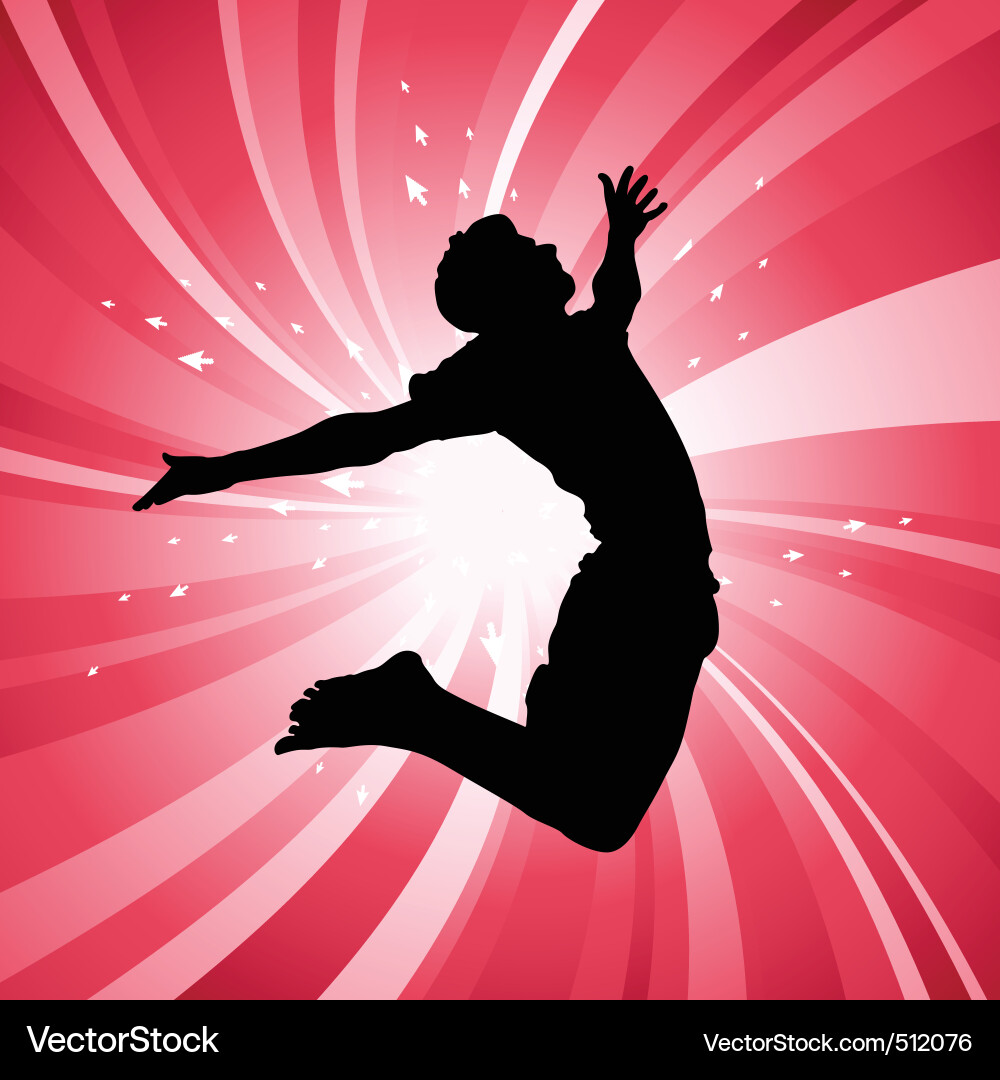 Jumping man Royalty Free Vector Image - VectorStock
