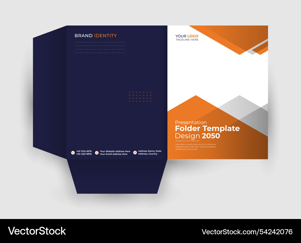 Modern presentation folder design for your company