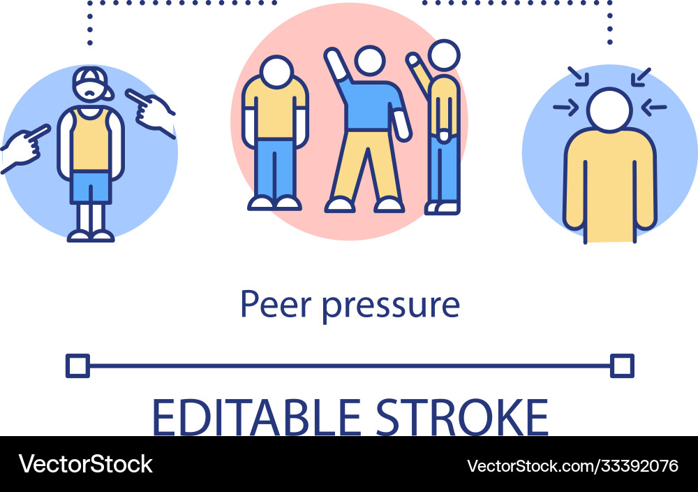 Peer pressure concept icon Royalty Free Vector Image