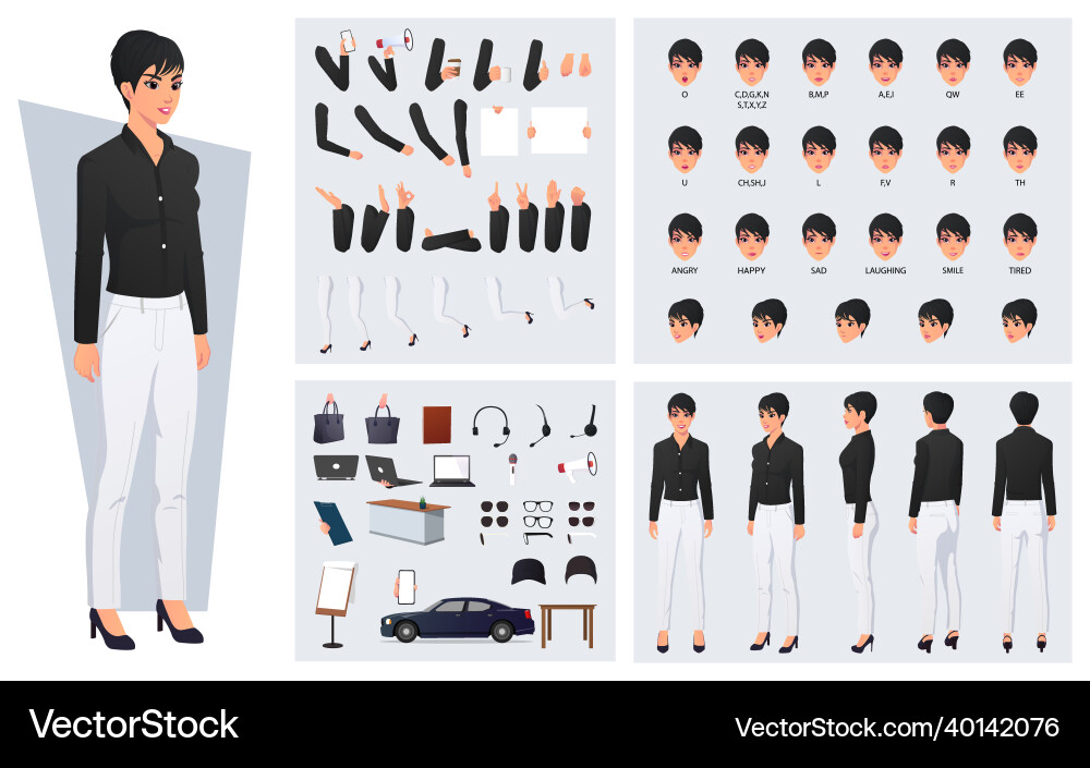 Professional Woman Character Royalty Free Vector Image