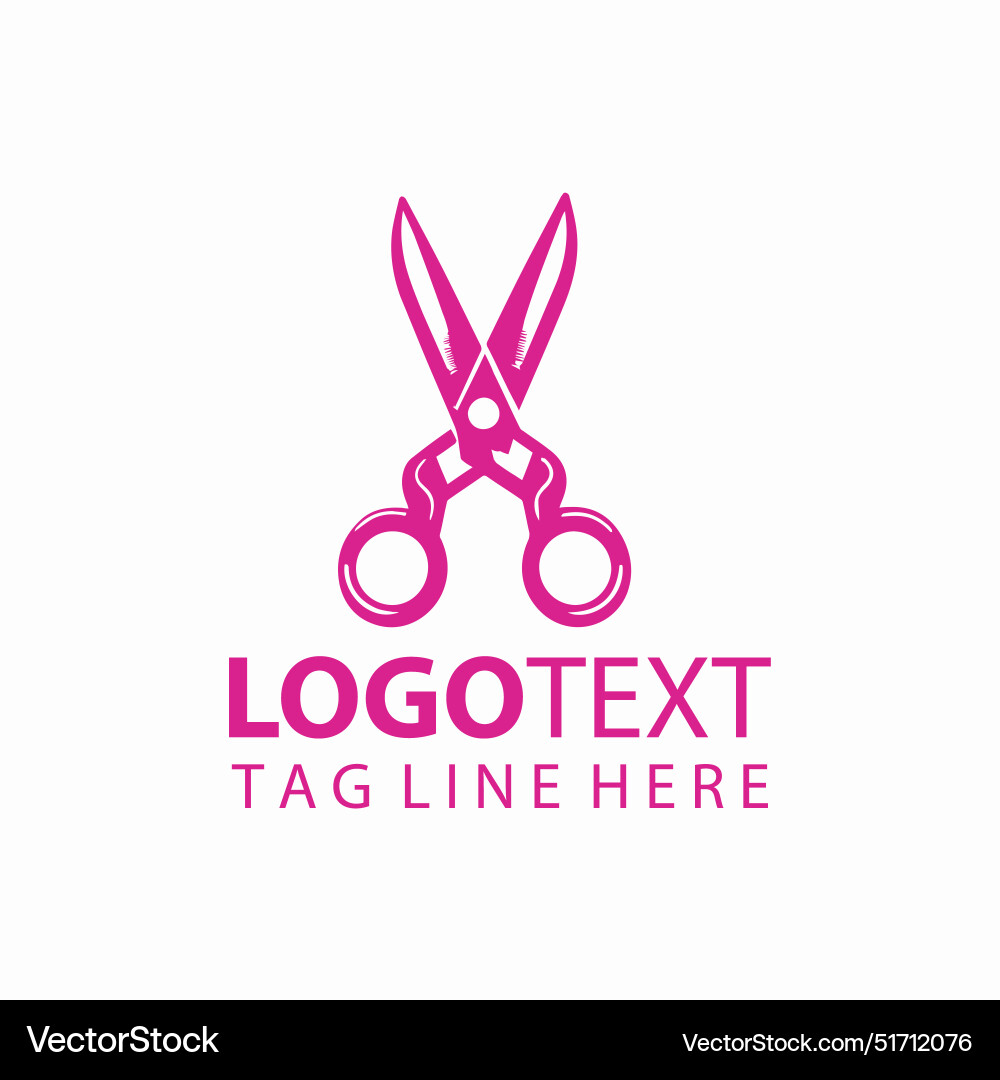 Scissor logo Royalty Free Vector Image - VectorStock