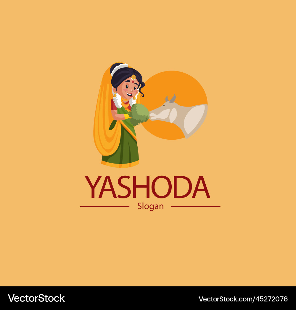 Yashoda mascot logo Royalty Free Vector Image - VectorStock