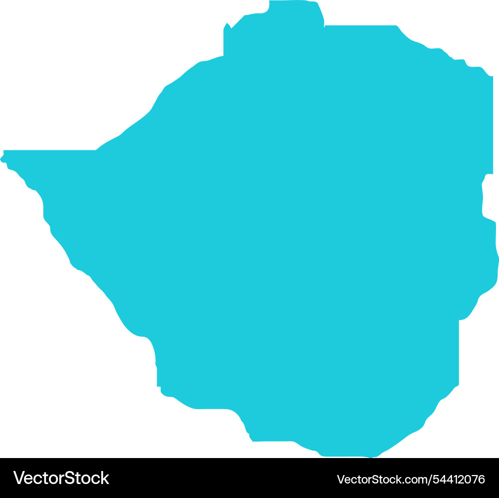 Zimbabwe map in blue country map zimbabwe border Vector Image