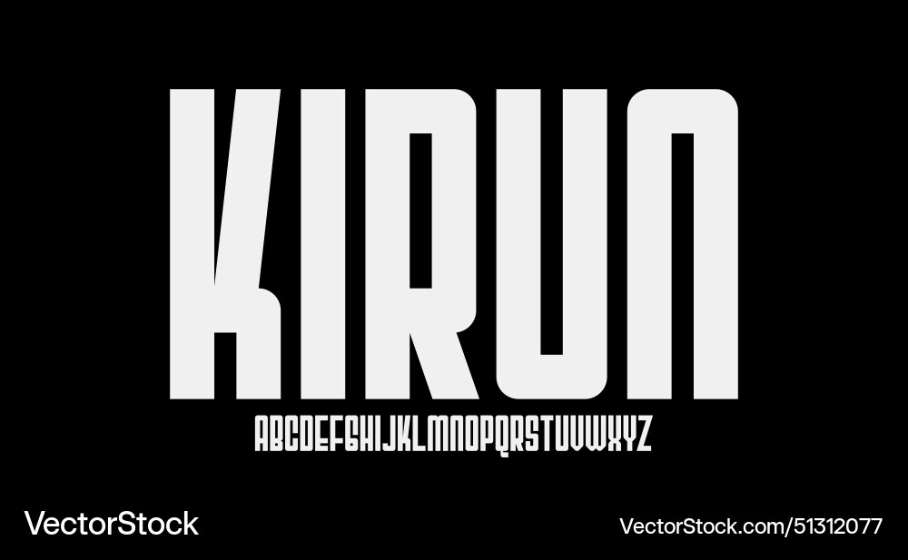 Bold condensed font for poster and headline Vector Image