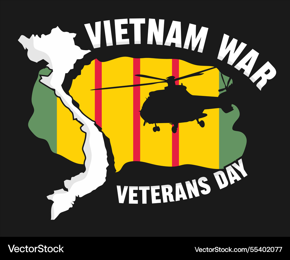 Commemorating vietnam war veterans day Royalty Free Vector