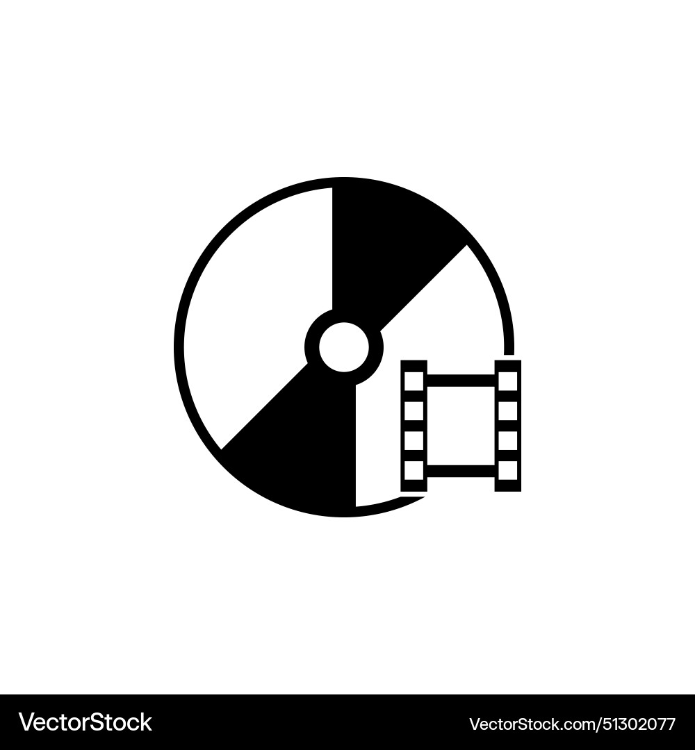 Disc film video cd dvd flat icon Royalty Free Vector Image