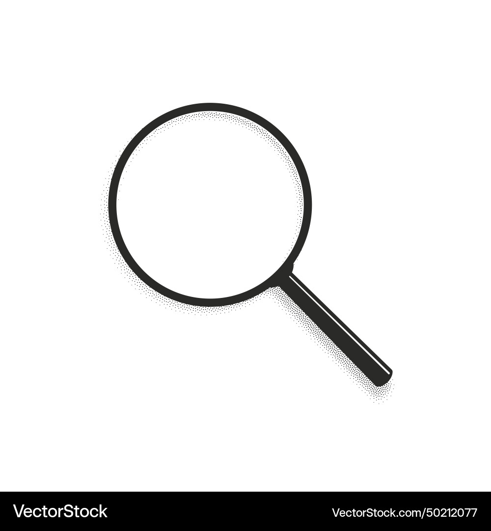 Realistic black magnifying glass magnification Vector Image