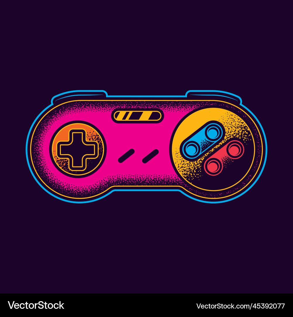 Retro gamepad from 8-bit consoles Royalty Free Vector Image