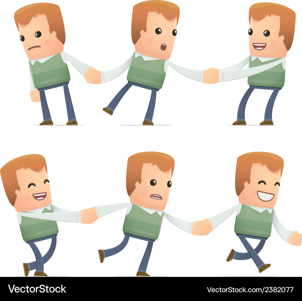 Universal characters in different poses genius Vector Image