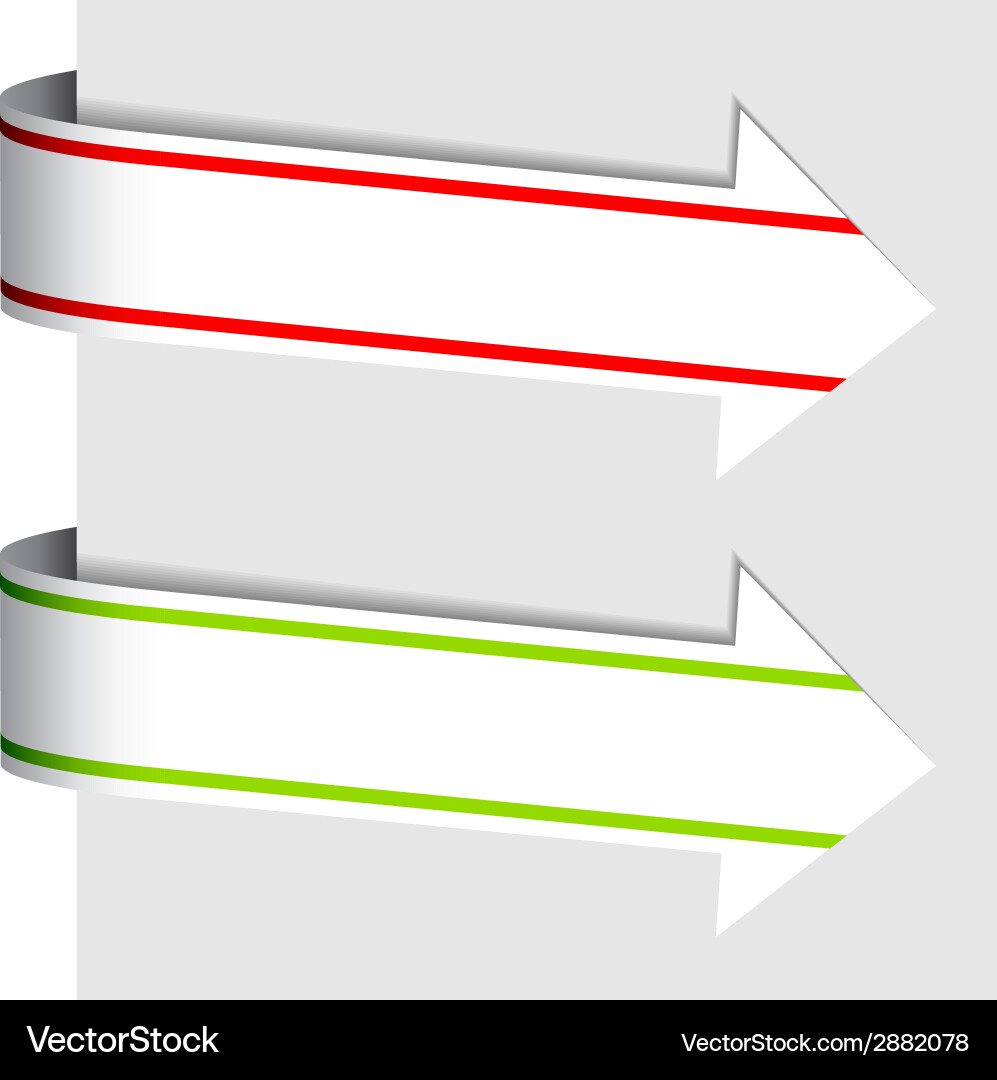 Arrow ribbon signs Royalty Free Vector Image - VectorStock