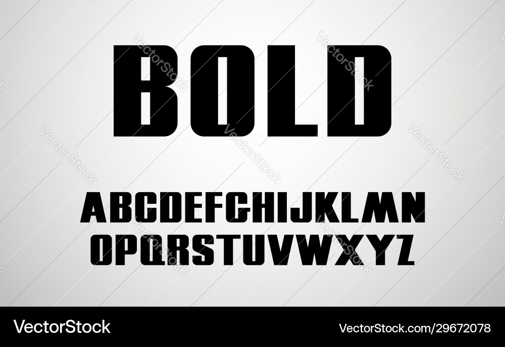 Bold font capital modern letters alphabet Vector Image Bold font capital modern letters alphabet Vector Image