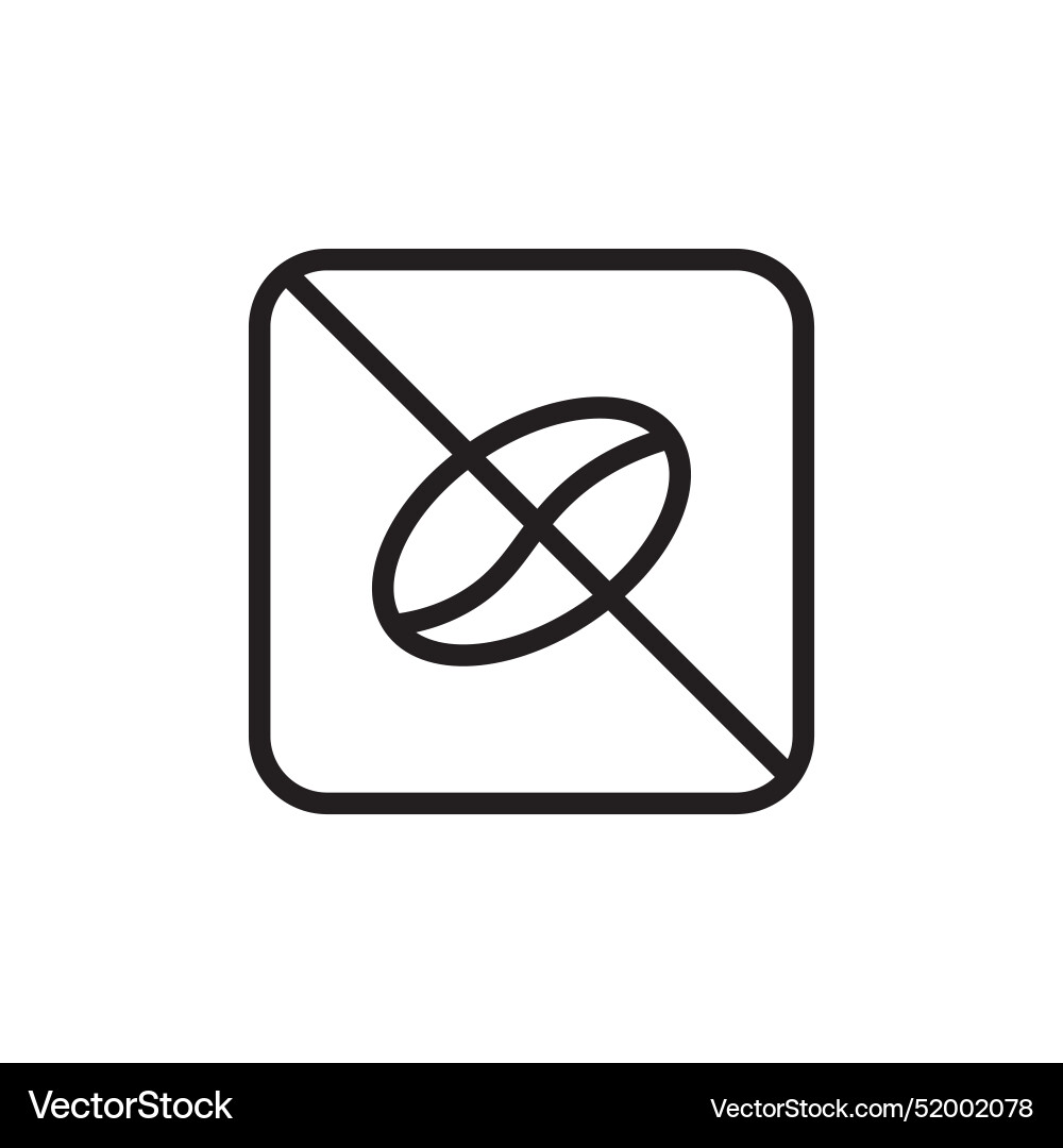 Caffeine free symbol highlighting healthy decaf Vector Image