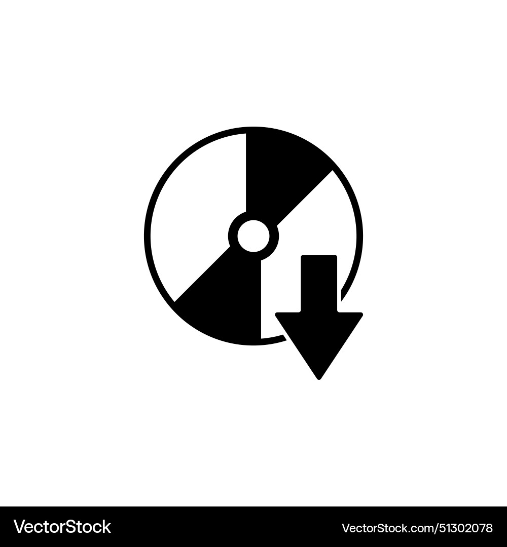 Disc eject cd dvd flat icon Royalty Free Vector Image