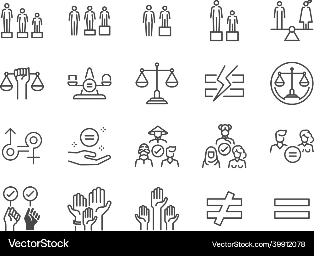 Unequal Icon Vector Images (over 8,900)