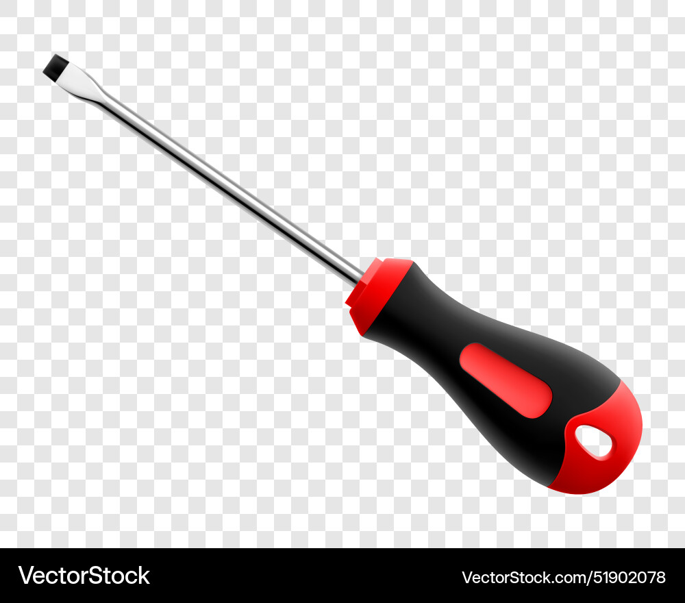 Flat head screwdriver isolated on transparent – Royalty-Free Vector ...