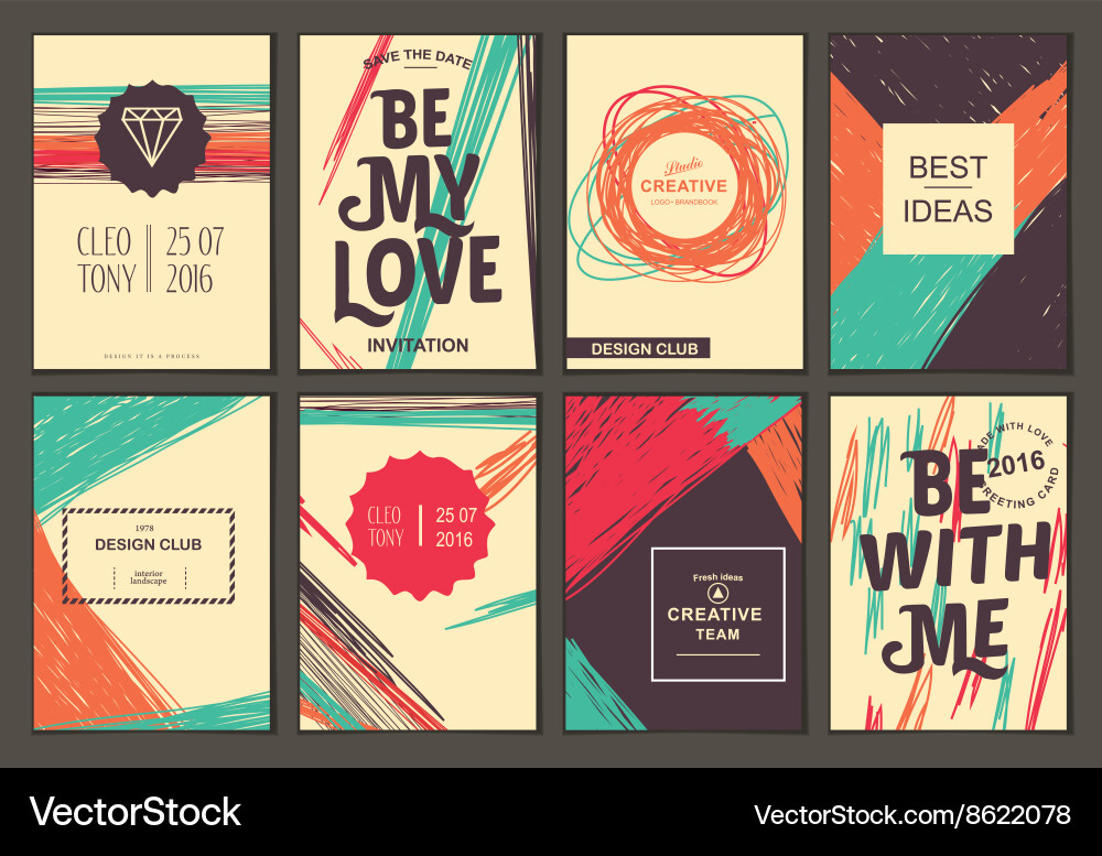 Greeting cards Royalty Free Vector Image - VectorStock