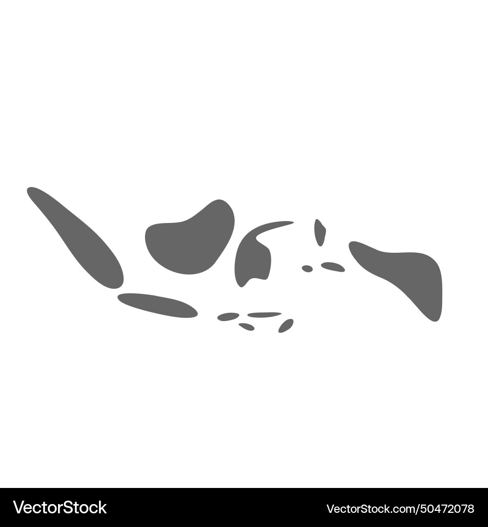 Indonesia Simplified Smooth Country Map Royalty Free Vector