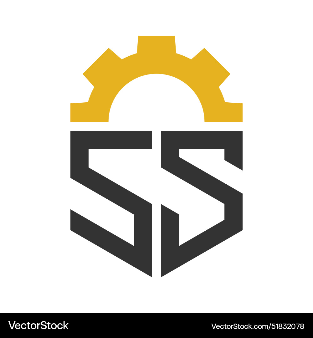 Letter ss gear logo design for service center Vector Image