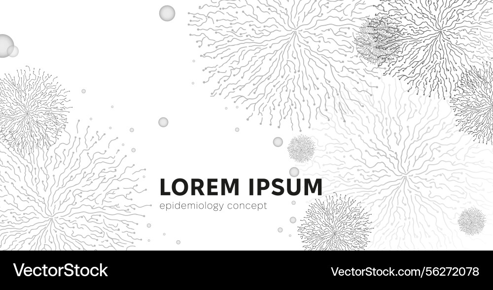 Mycelium Roots Pattern - Scientific Medical Vector Image