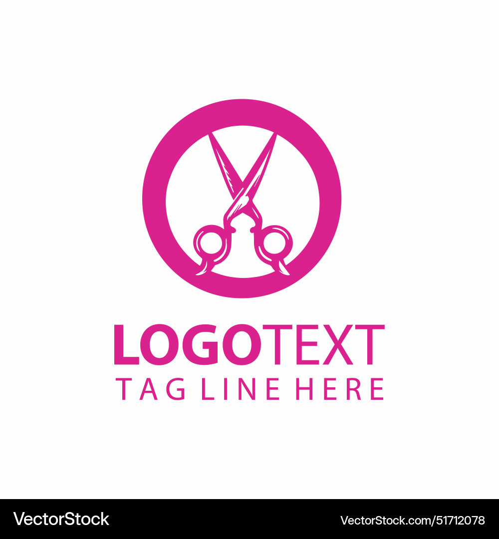 Scissor logo Royalty Free Vector Image - VectorStock