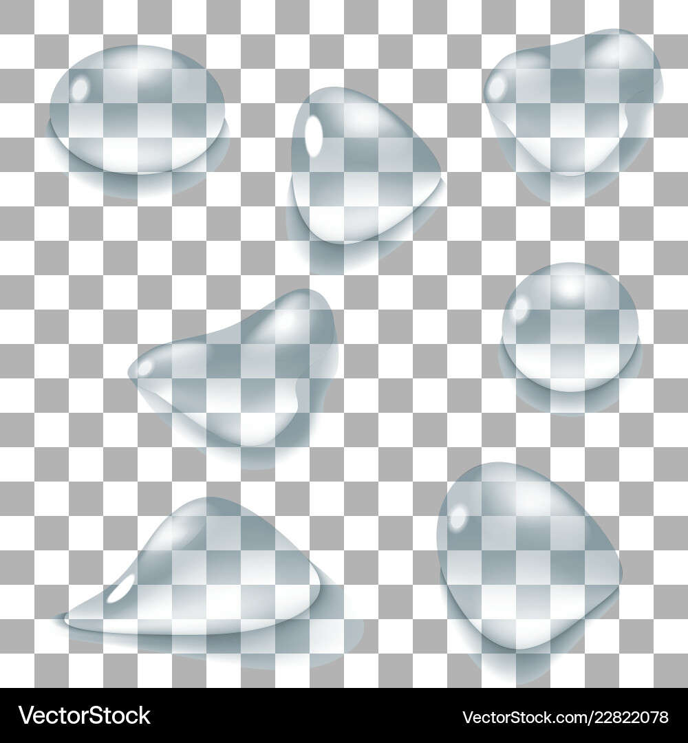 Water drops set Royalty Free Vector Image - VectorStock
