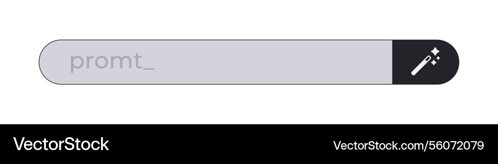 Ai interface element with input field and Vector Image