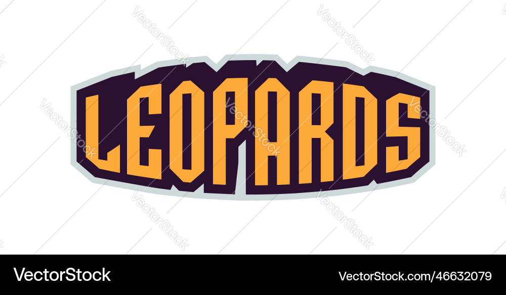 Bold sports font for leopard logo text style Vector Image