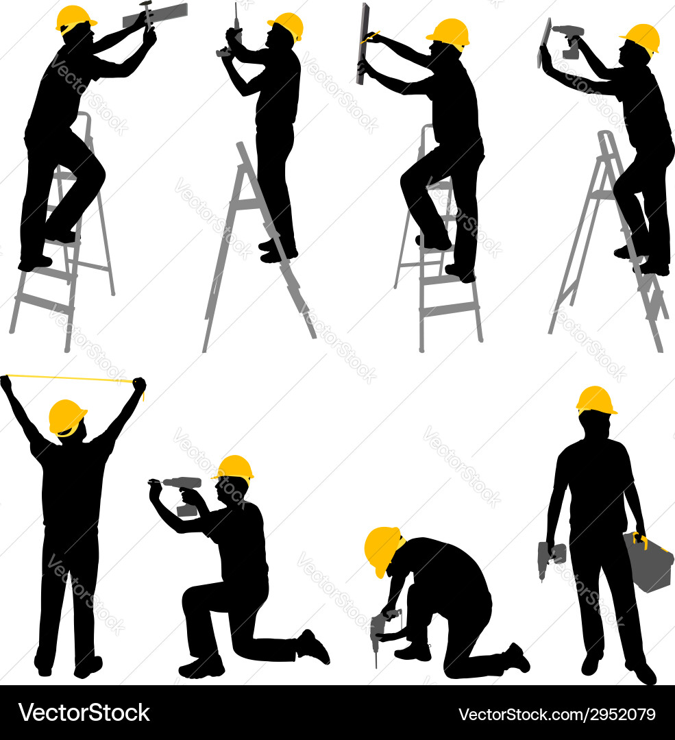 Construction workers Royalty Free Vector Image