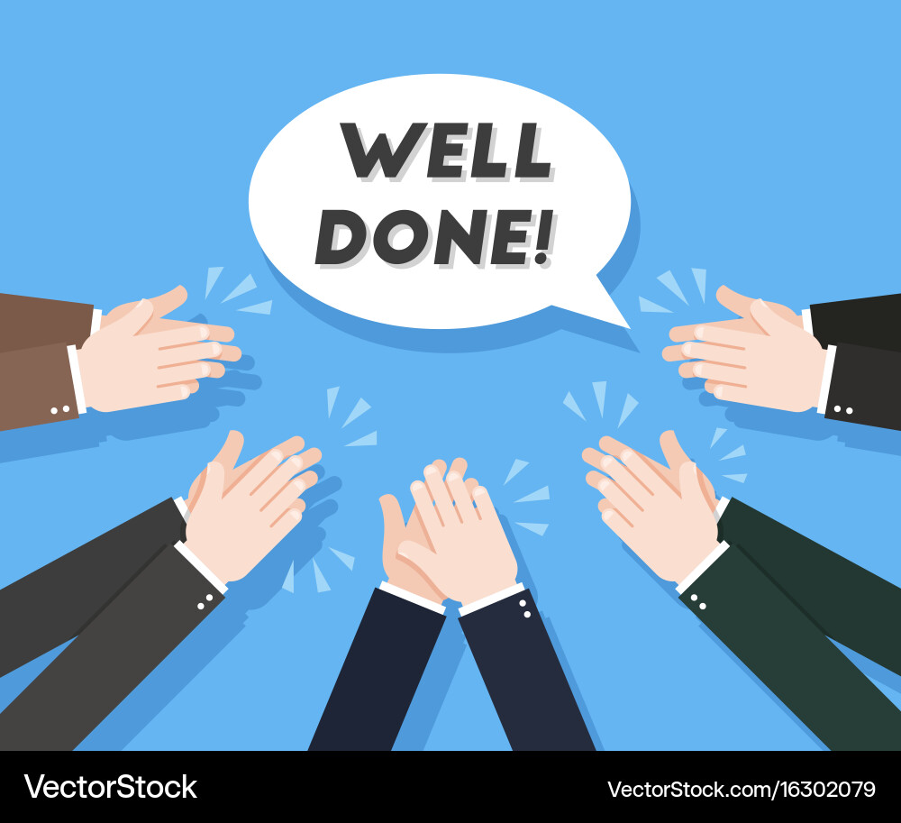 Human hands clapping applause clap Royalty Free Vector Image