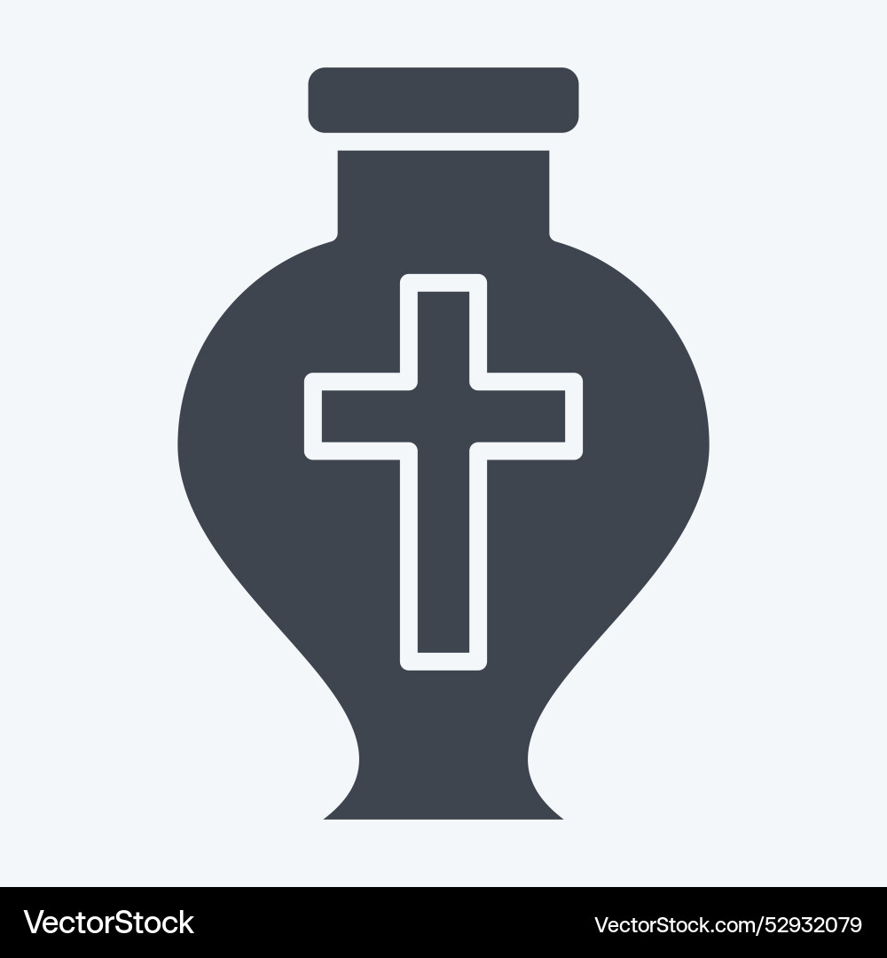 Icon ashes related to seath symbol glyph style Vector Image