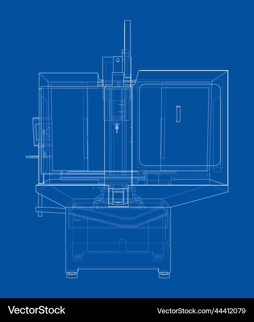 Metalworking cnc milling machine Royalty Free Vector Image
