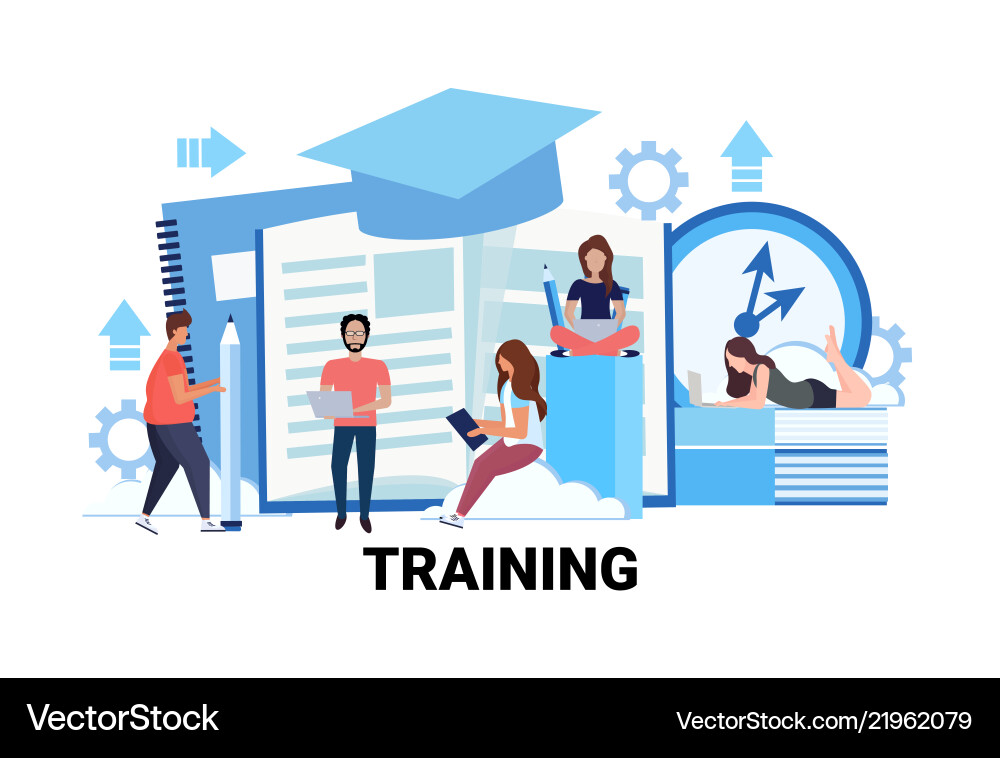 People group learning business courses training Vector Image