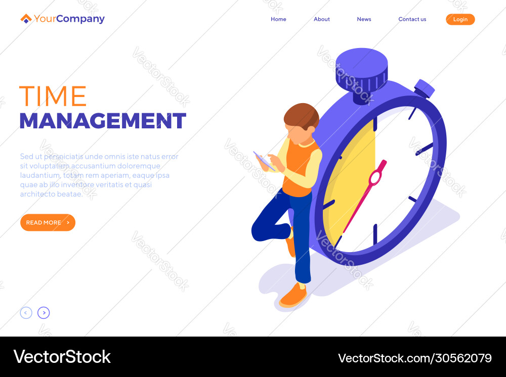 Planning schedule time management Royalty Free Vector Image