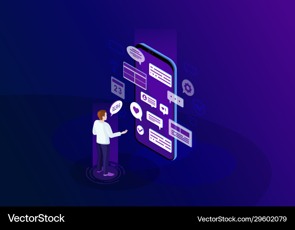 Social Media Communication Royalty Free Vector Image